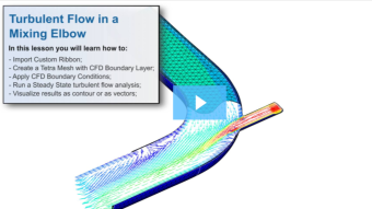 SimLab Tutorials - Turbulent Flow in a Mixing Elbow