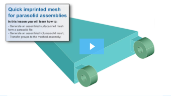 SimLab Tutorials - Quick Imprinted Mesh for Parasolid Assemblies